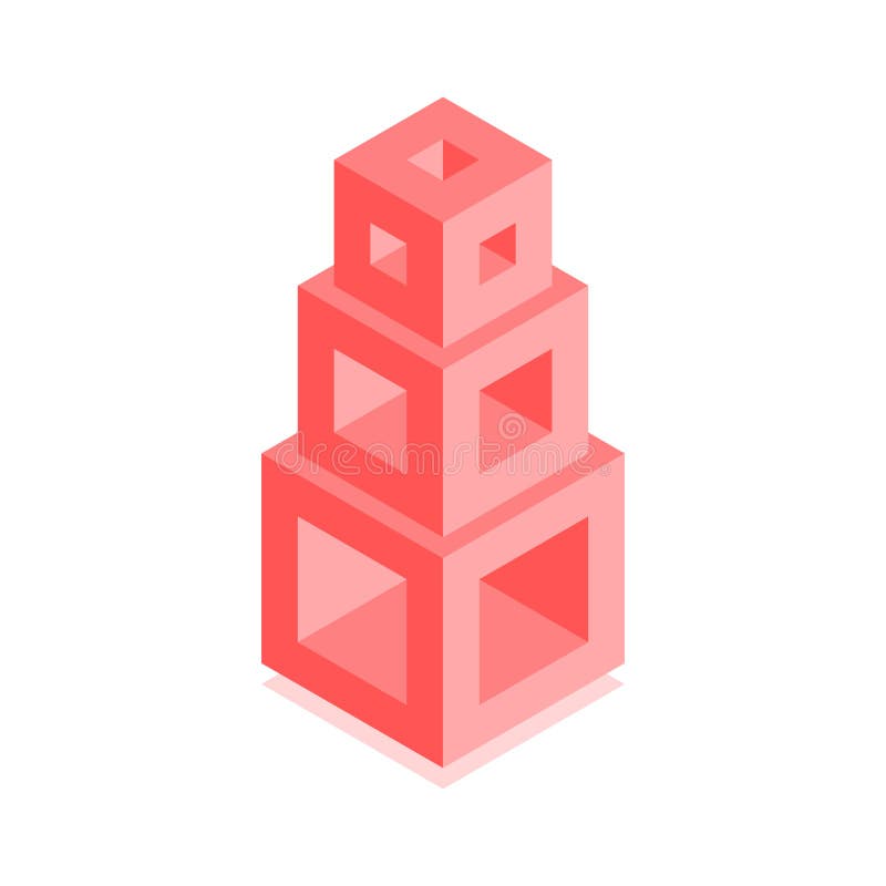 Abstract Cubic Icon. Isometric Illustration for Covers Design in Flat ...