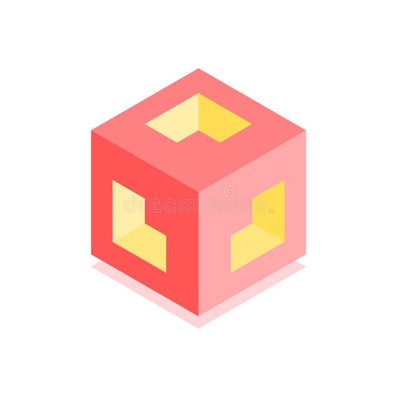 Abstract Cubic Icon. Isometric Illustration for Covers Design in Flat ...