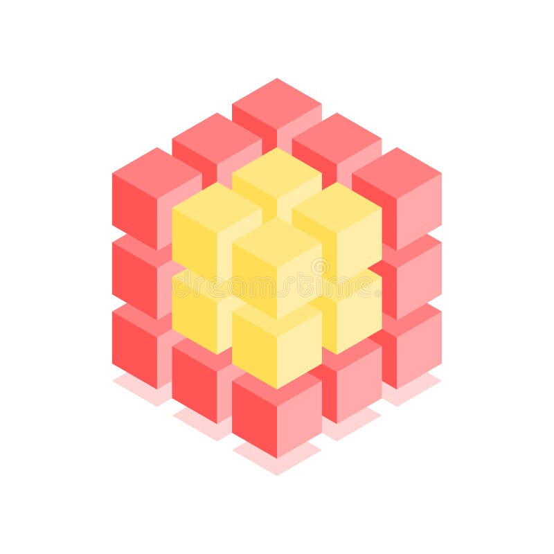 Abstract Cubic Icon. Isometric Illustration for Covers Design in Flat ...