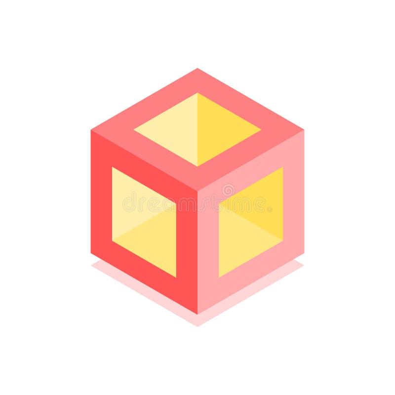 Abstract Cubic Icon. Isometric Illustration for Covers Design in Flat ...