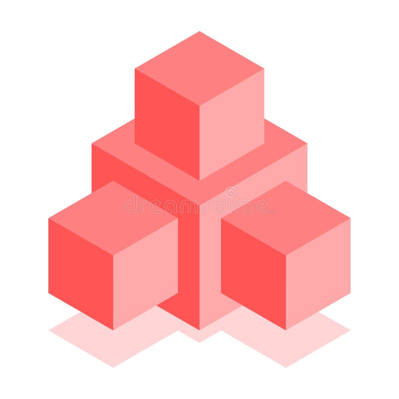 Abstract Cubic Icon. Isometric Illustration For Covers Design In Flat ...