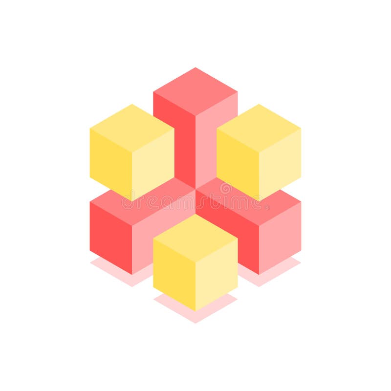Abstract Cubic Icon. Isometric Illustration for Covers Design in Flat ...