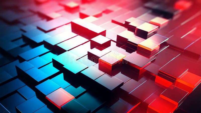 Abstract Cubic Landscape Animation Shiny Surface Stock Footage - Video ...