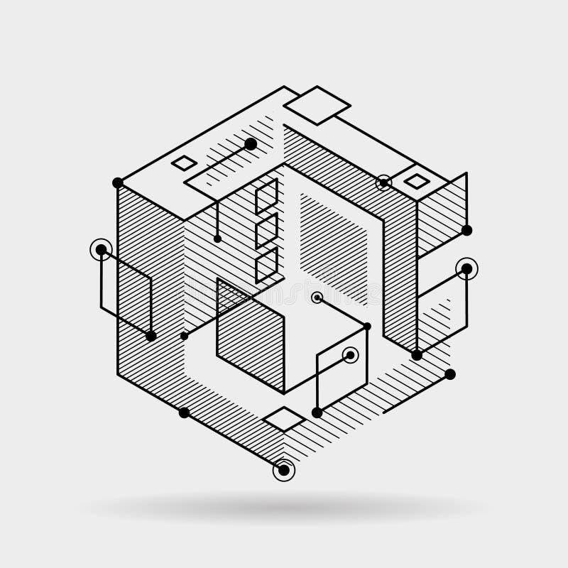 Abstract Cubic Art - 3D Rendering Stock Illustration - Illustration of ...