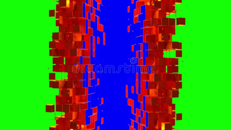 Abstract Cubic Particles Corner with Chroma Key Stock Footage - Video ...