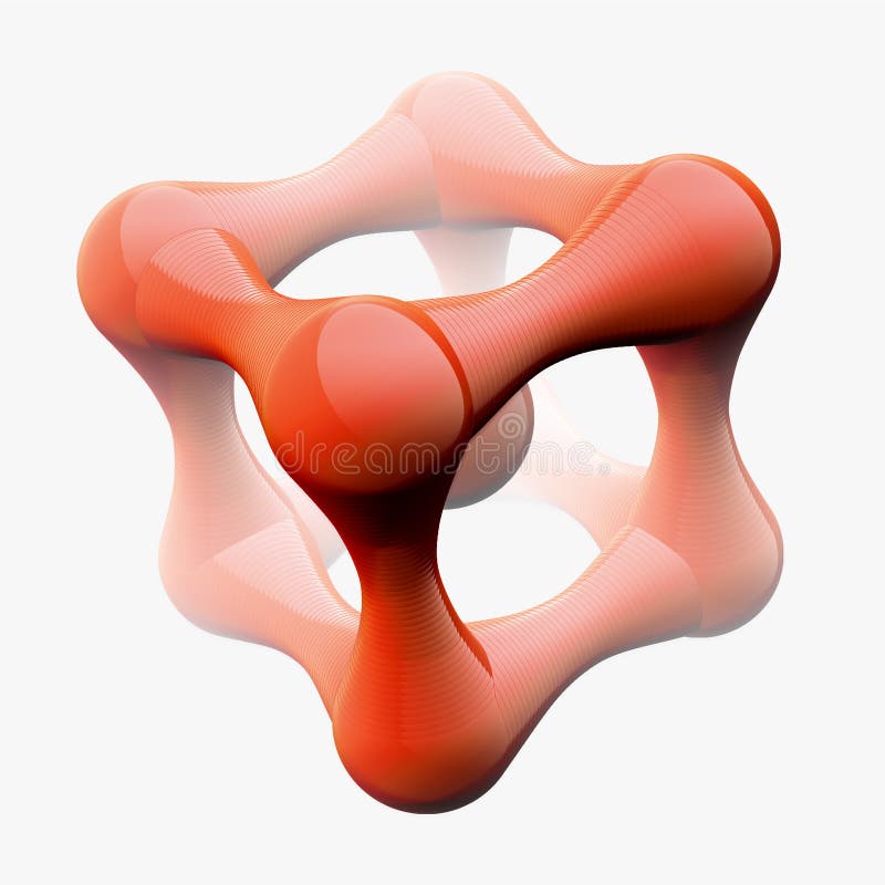 Abstract Cubical Shape 3d Rendering Stock Illustration - Illustration ...