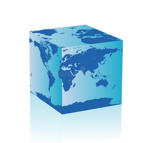 Abstract cuboid earth stock vector. Illustration of sides - 7418682