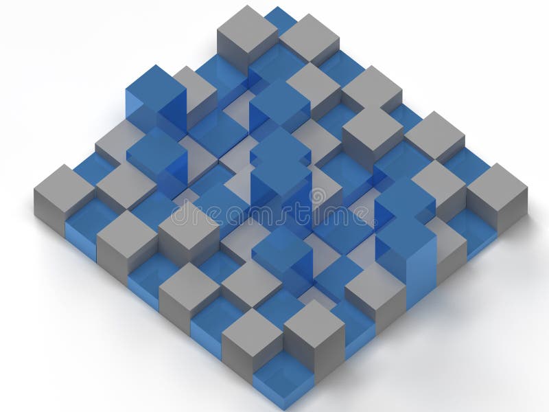 Abstract Cuboid Shaped Chessboard for a Modern Game Background. Board ...