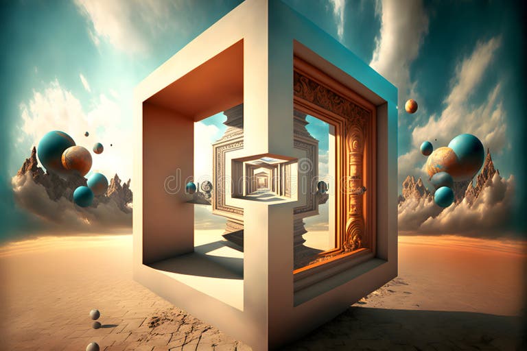 Abstract Cuboid Visualisation of Multi-dimensional Space on Sand of ...