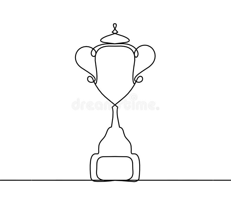 Abstract Cup As Continuous Lines Drawing Stock Vector - Illustration of ...