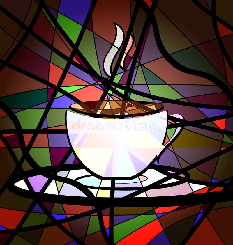 Abstract cup of coffee stock vector. Illustration of decorate - 22491897