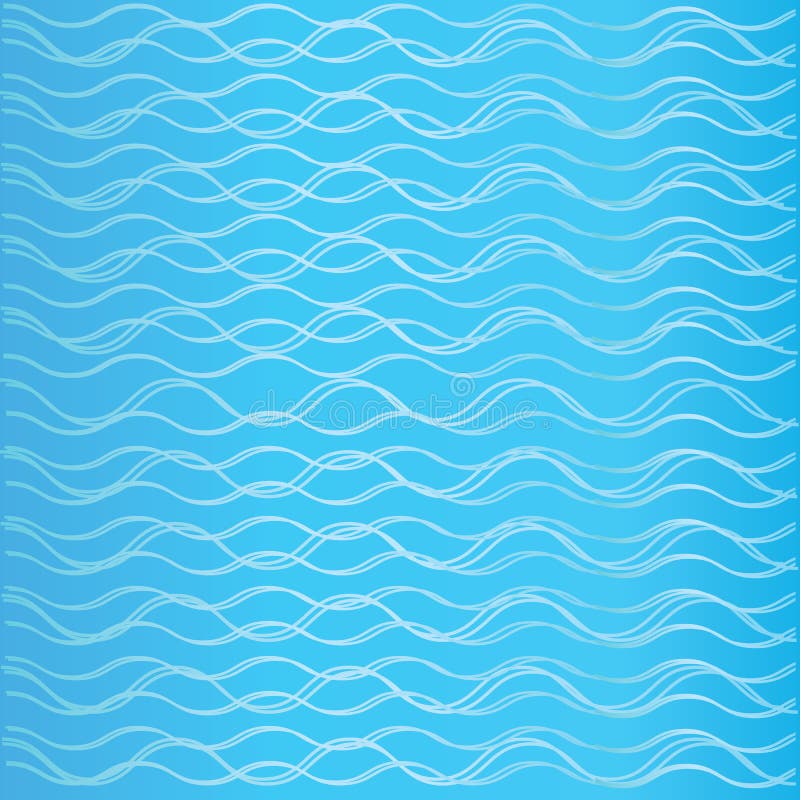 Abstract Curl Wave on Blue Background Stock Illustration - Illustration ...