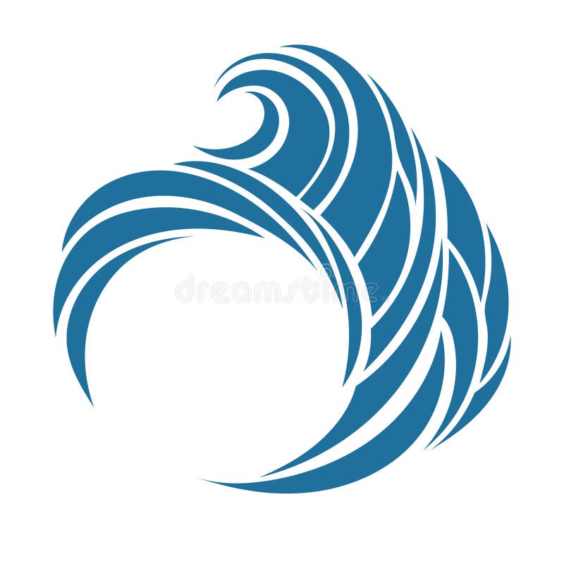 Abstract Curled Wave with Dense Vector Motion Stock Vector ...