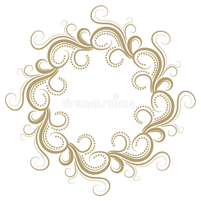 Round Lacy Frame On A White Background Stock Vector - Illustration of ...