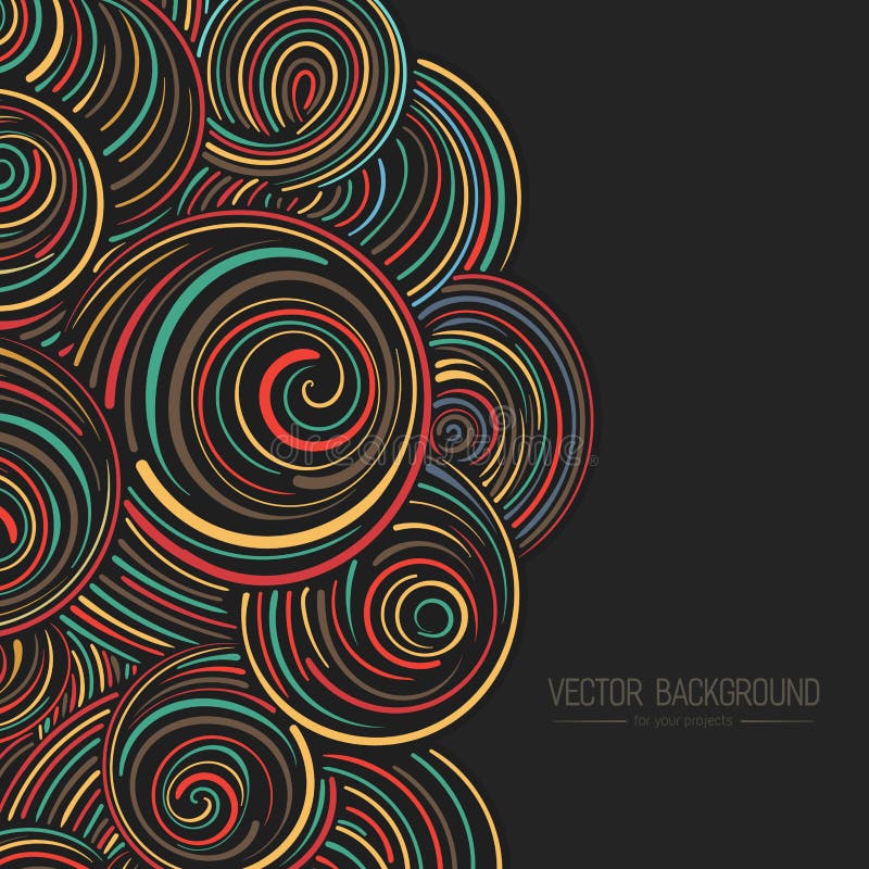 Abstract Curly Vector Background Stock Vector - Illustration of color ...