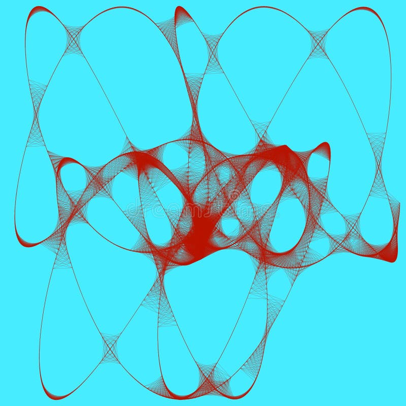 Abstract Curve Geometric Line Art Sketch Illustration Stock ...