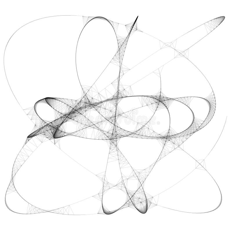 Abstract Curve Geometric Line Art Sketch Illustration Stock ...