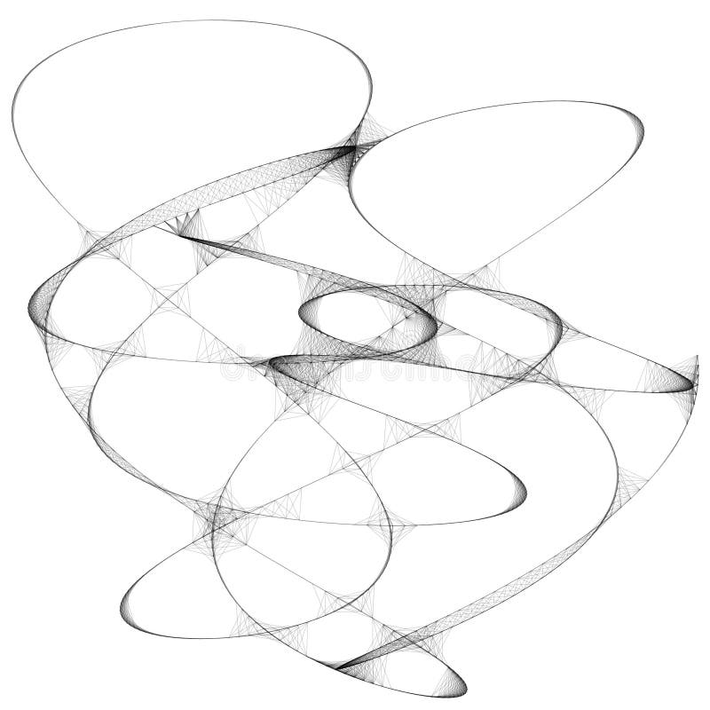 Abstract Curve Geometric Line Art Sketch Illustration Stock ...