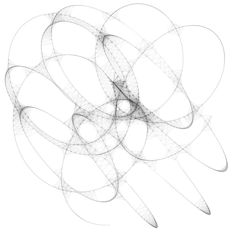 Abstract Curve Colorful Geometric Line Art Sketch Illustration Stock ...