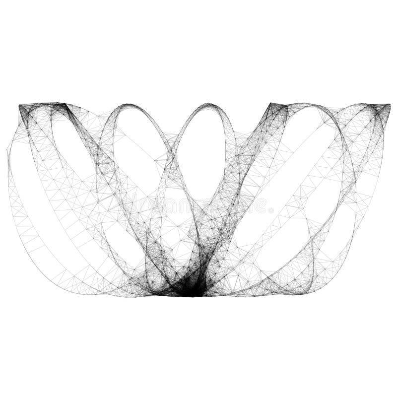 Abstract Curve Geometric Line Art Sketch Illustration Stock ...