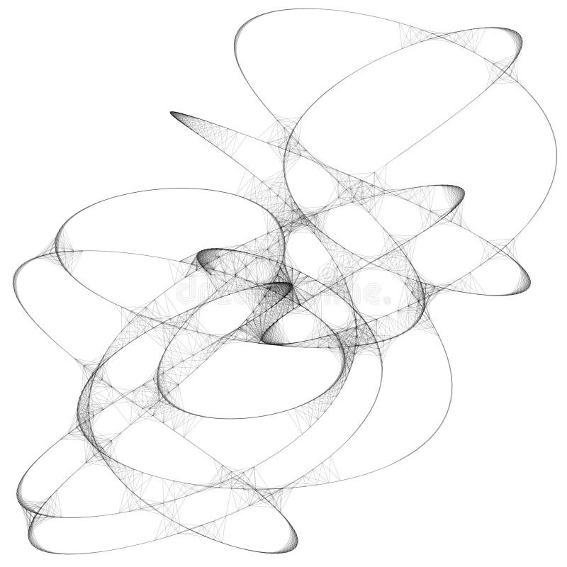 Abstract Curve Geometric Line Art Sketch Illustration Stock ...
