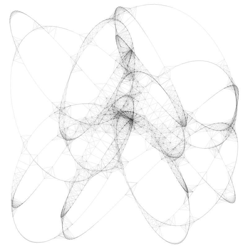 Abstract Curve Geometric Line Art Sketch Illustration Stock ...