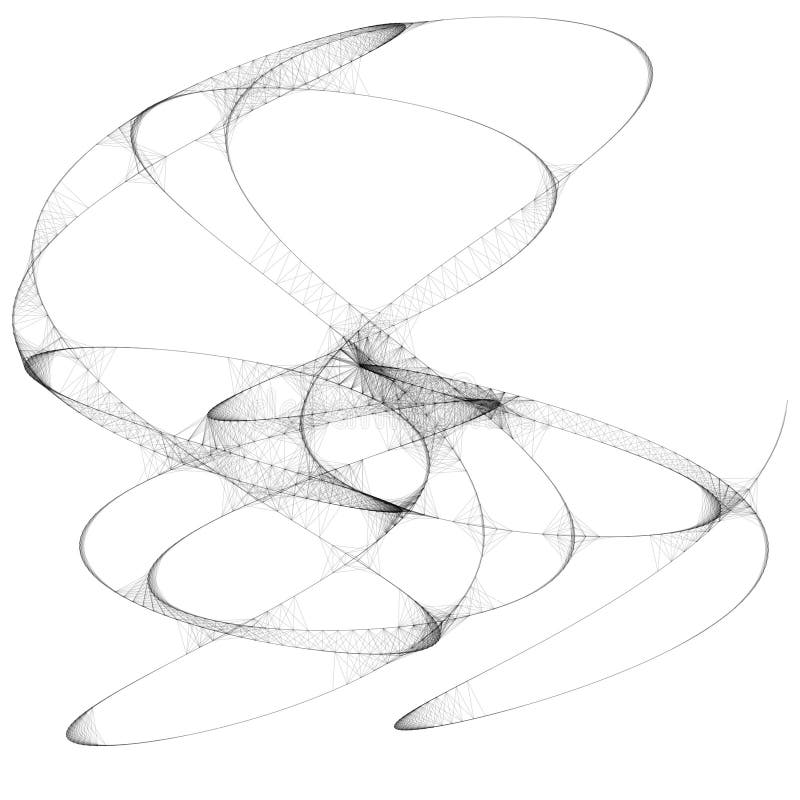 Abstract Curve Geometric Line Art Sketch Illustration Stock ...