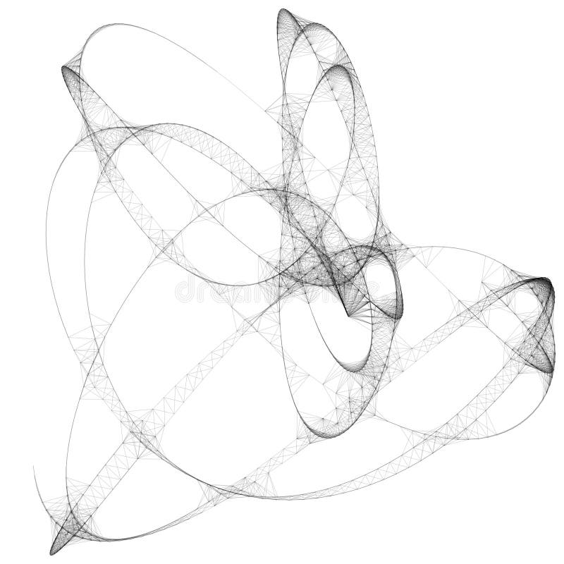 Abstract Curve Colorful Geometric Line Art Sketch Illustration Stock ...