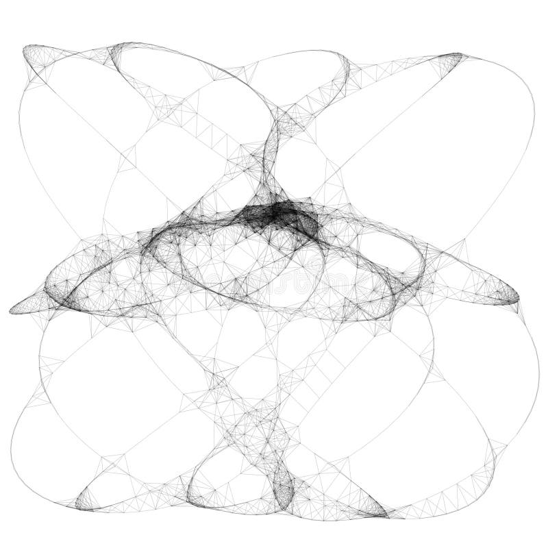 Abstract Curve Geometric Line Art Sketch Illustration Stock ...