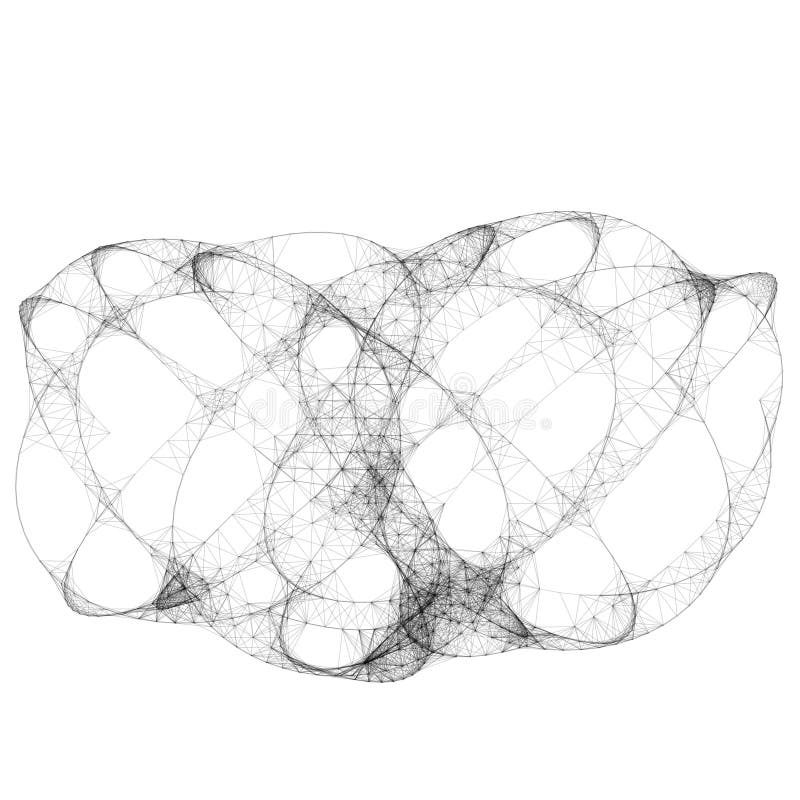 Abstract Curve Geometric Line Art Sketch Illustration Stock ...