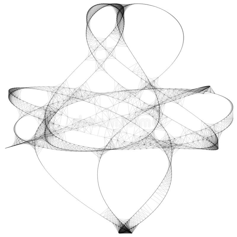 Abstract Curve Geometric Line Art Sketch Illustration Stock ...