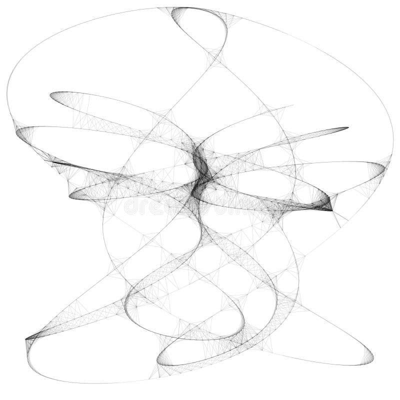 Abstract Curve Geometric Line Art Sketch Illustration Stock ...