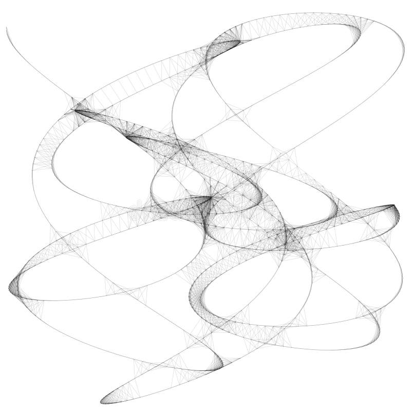 Abstract Curve Geometric Line Art Sketch Illustration Stock ...