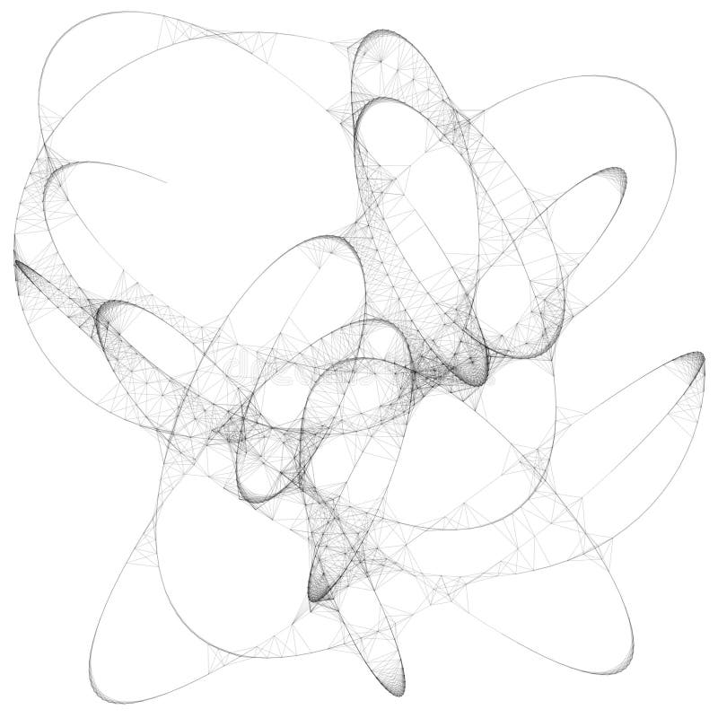 Abstract Curve Geometric Line Art Sketch Illustration Stock ...