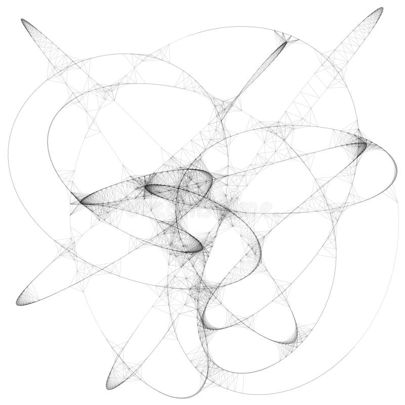 Abstract Curve Colorful Geometric Line Art Sketch Illustration Stock ...