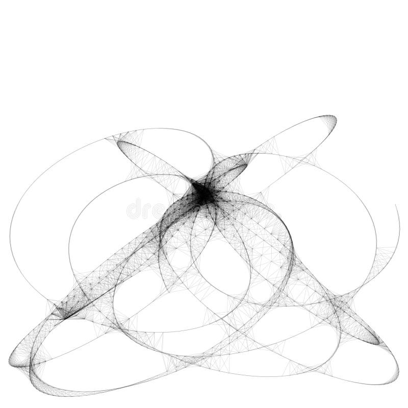 Abstract Curve Geometric Line Art Sketch Illustration Stock ...