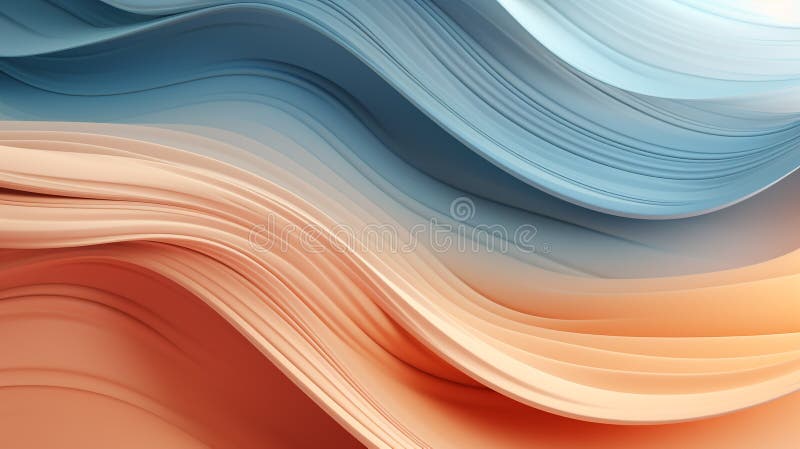 Abstract of a Curve Layer with Gradient. - Generative Ai Stock ...