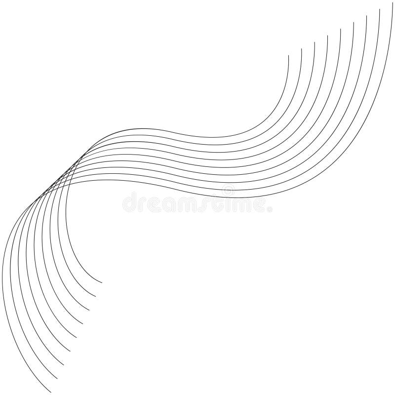 Topographic Map for Studying, Curvy Abstract Art Lines for Decoration ...