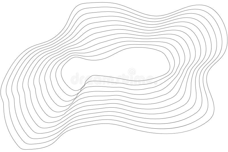 Topographic Map for Studying, Curvy Abstract Art Lines for Decoration ...