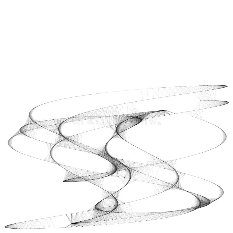 Abstract Curve Line Art Sketch Illustration Stock Illustration ...