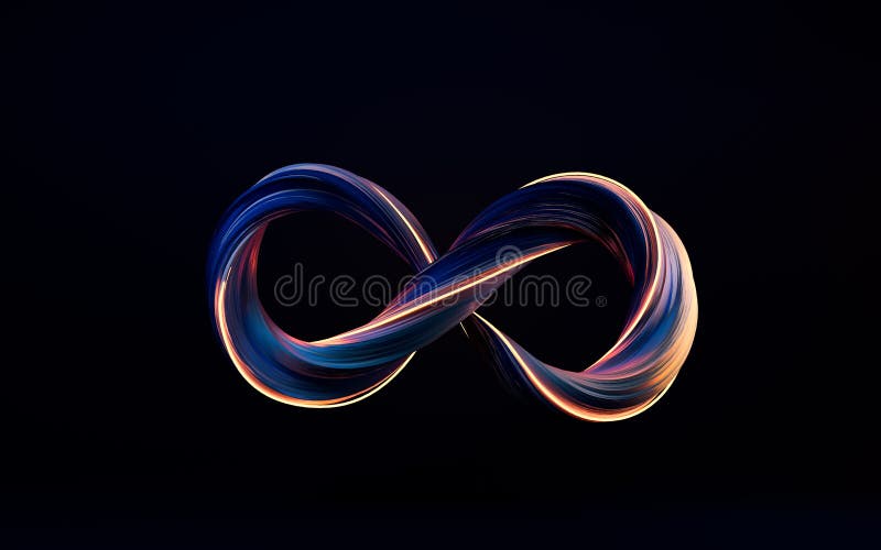 Abstract Curve Line, Mobius Belt, 3d Rendering Stock Illustration ...