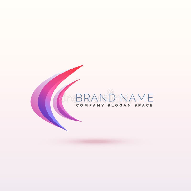 Abstract Curve Logo Concept Design Stock Vector - Illustration of ...
