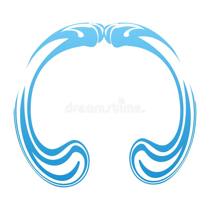 Abstract Curve Mirror Concept Design. Symbol Graphic Template Element ...
