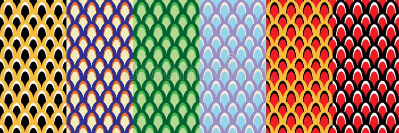 Abstract Curve Pattern with Different Color Combinations - Pattern ...