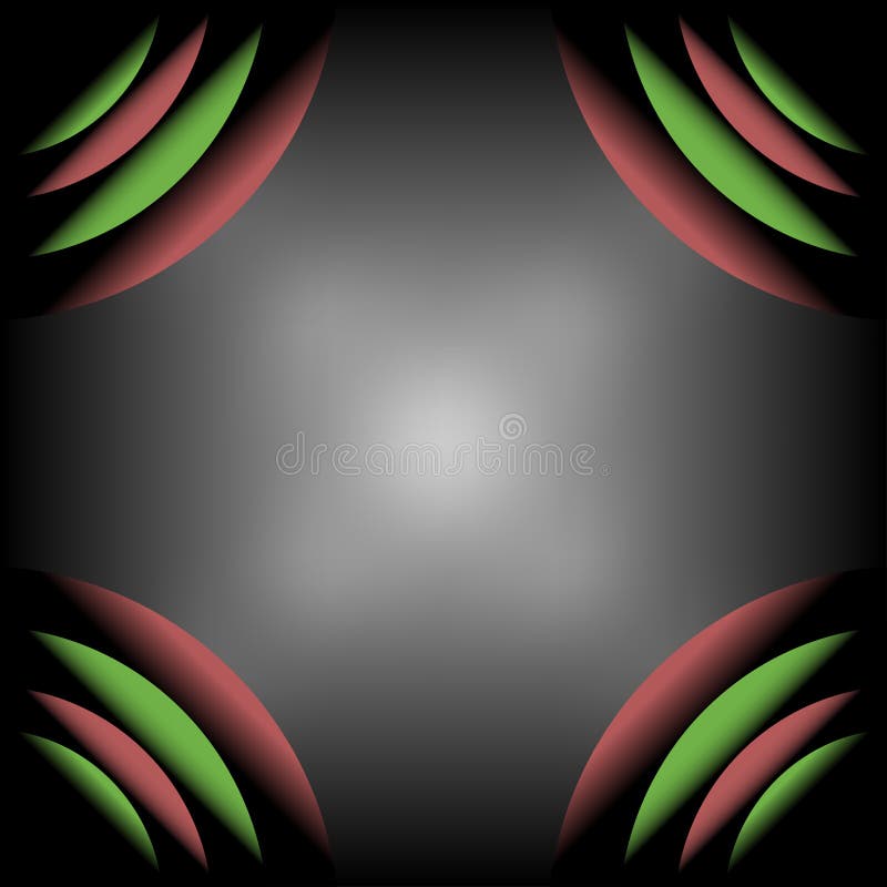 Abstract Curve Wave Corner Frame Design Background Stock Vector ...