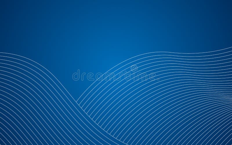 Abstract Curve Wave on the Dark Blue Gradient Background. Stock ...