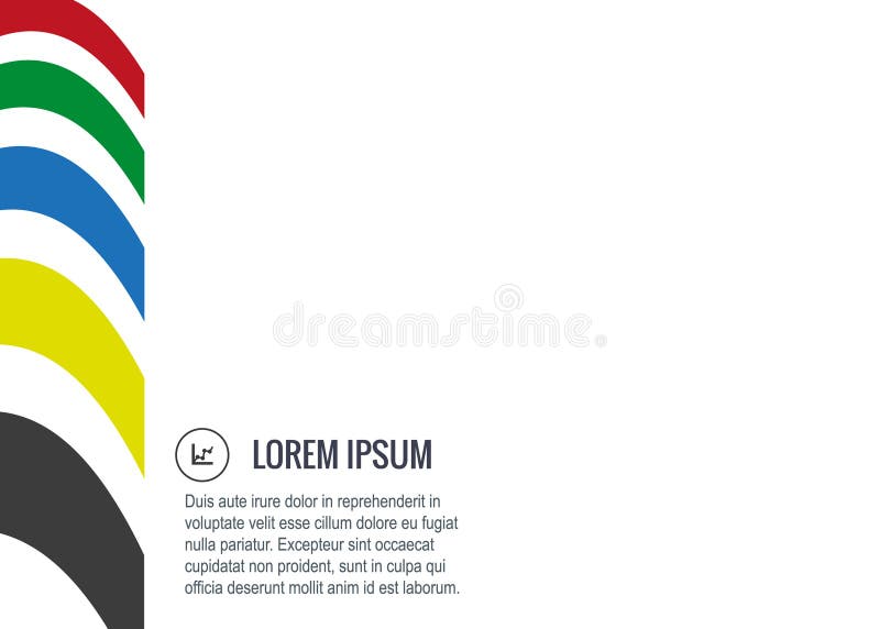 Abstract Curved Colorful Lines Template with Text for Flyer Design ...