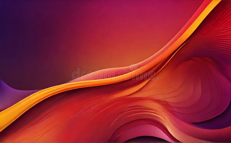 Abstract Curved Design in Red and Yellow Gradient Hues. Generative AI ...