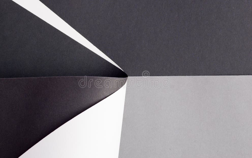 Abstract Curved, Divided Black, White and Gray Background Stock Image ...