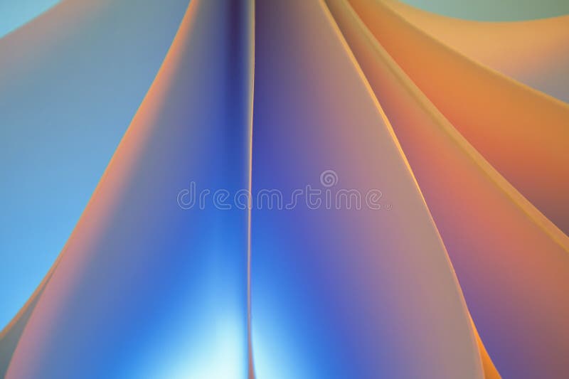 Abstract Curved Forms. Futuristic Geometric Figures Created with Paper ...